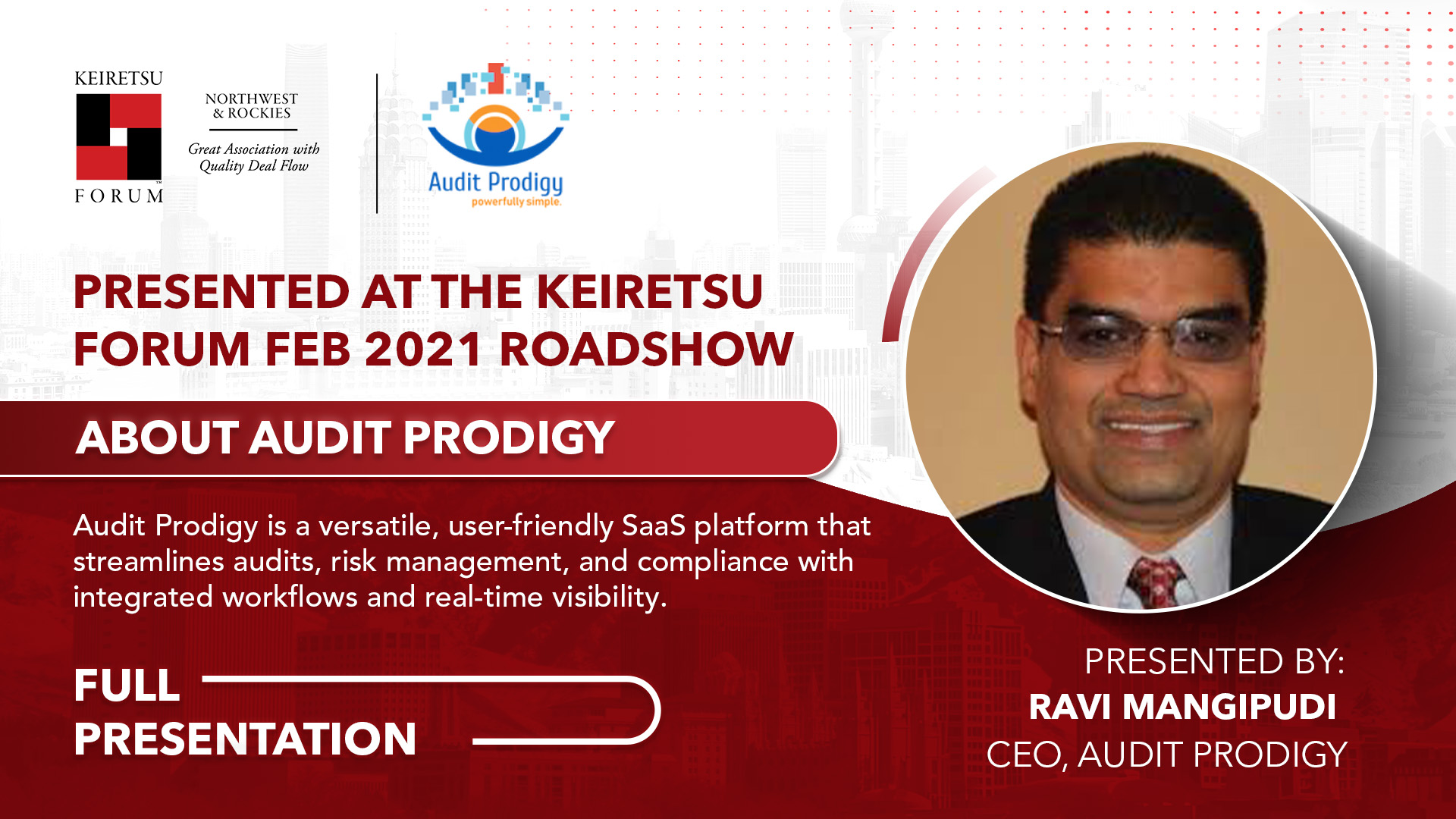 February 2021 Forums: Audit Prodigy - Keiretsu Forum TV