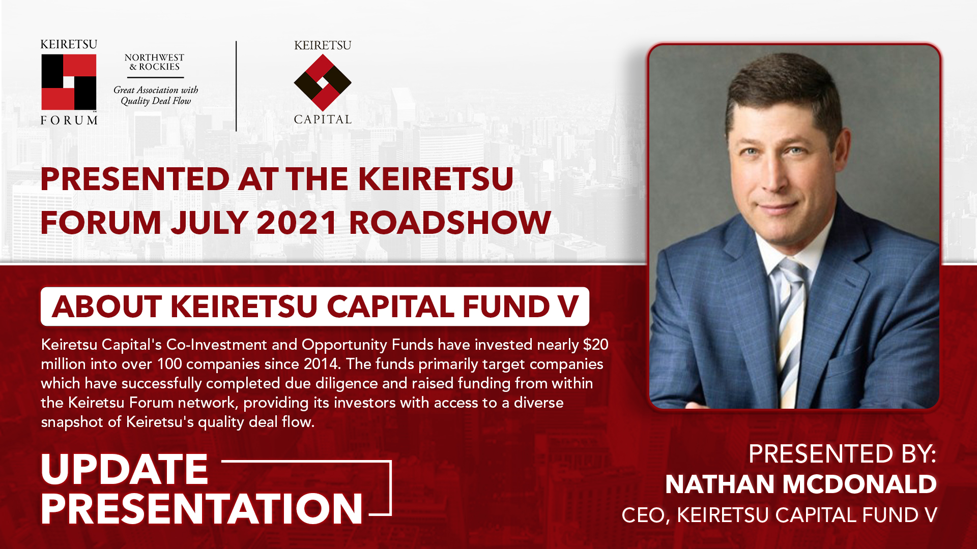 July 2021 Roadshow- Keiretsu Capital - Keiretsu Forum TV