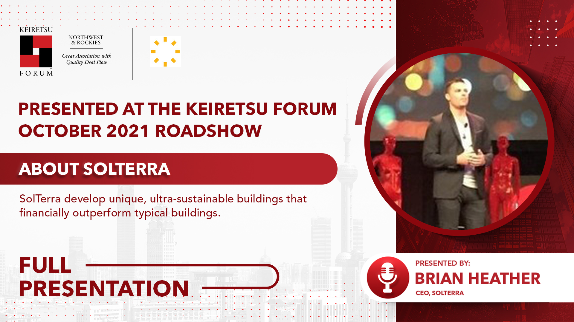 October 2021 Forums: Solterra - Keiretsu Forum TV