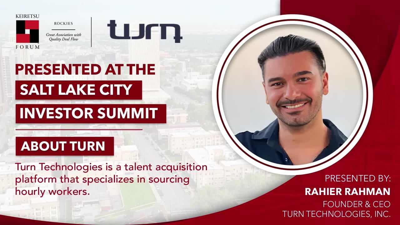 Salt Lake City Summit 2023: Turn Technologies - Keiretsu Forum TV