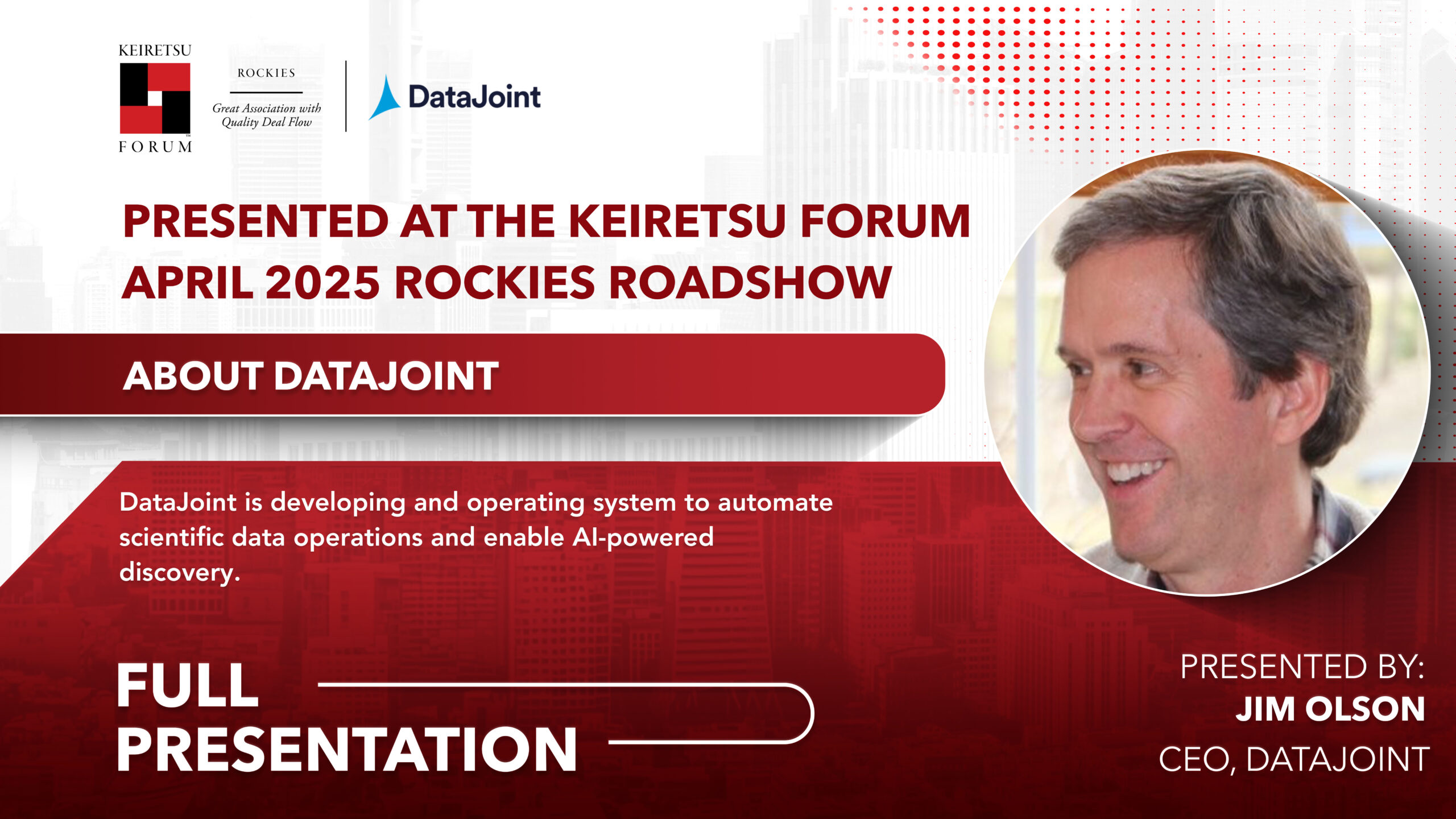 April 2025 Rockies Forums: DataJoint - Keiretsu Forum TV